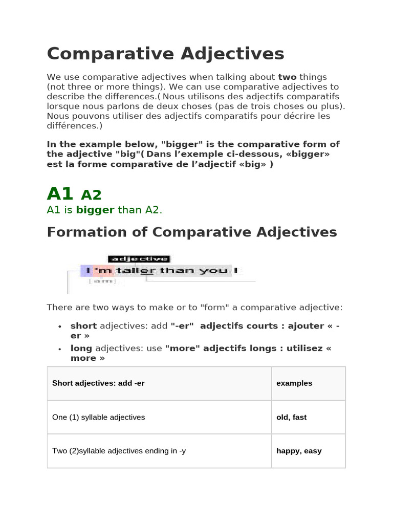 Comparative Adjectives | PDF | Consonant | Phonology