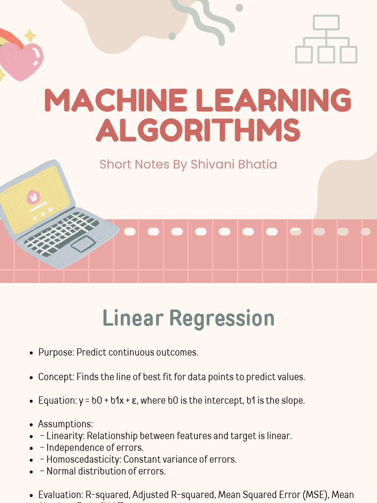 ML_CheatSheet | PDF | Regression Analysis | Statistical Classification