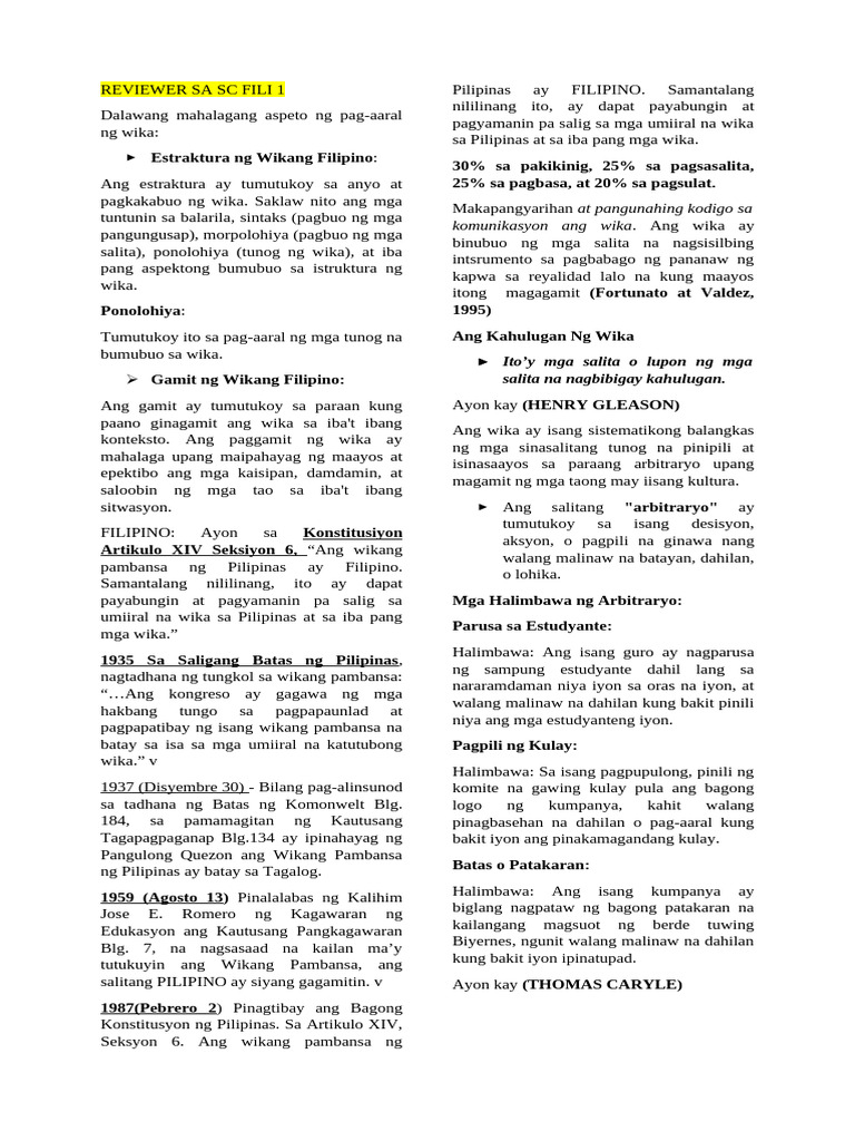 Reviewer Sa SC Fili 1 - 095059 | PDF