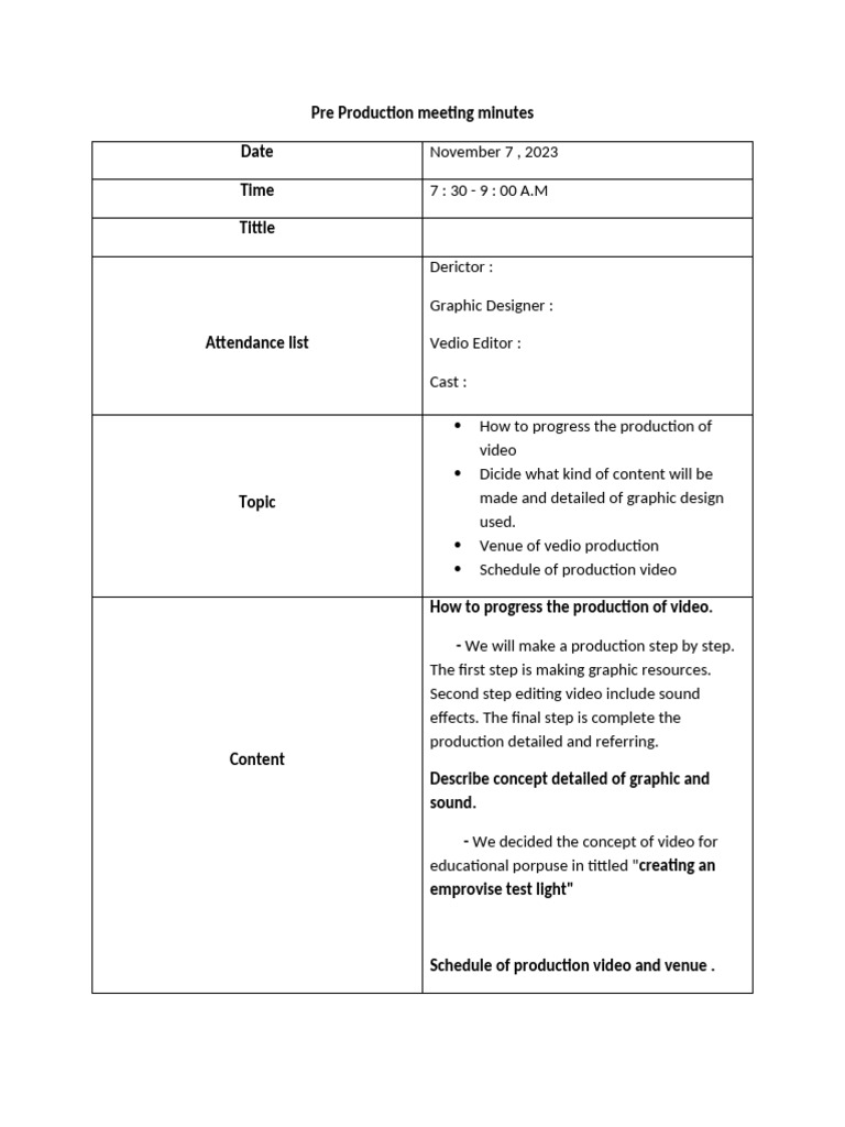 Pre Production-WPS Office | PDF | Art