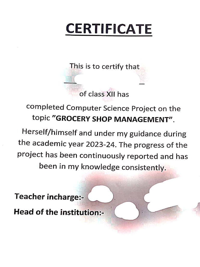 Grocery Shop Management | PDF