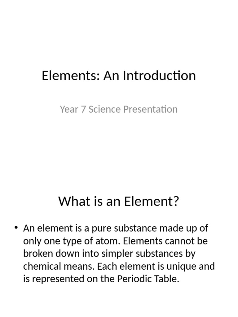 Introduction to Elements in Science | PDF | Science & Mathematics