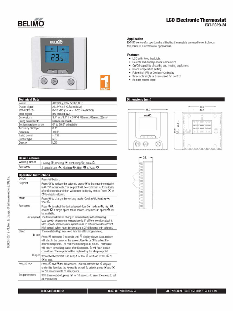 EXT-RCPB-24 Manual Belimo | PDF