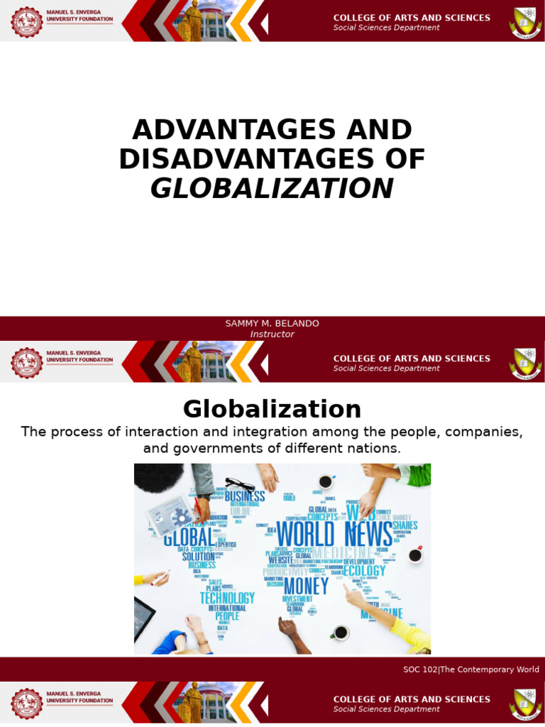Advantages and Disadvantages of Globalization | PDF | Globalization | Economic Inequality