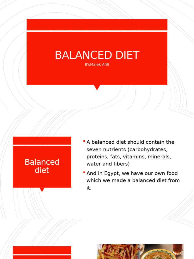 Essential Components of a Balanced Diet | PDF