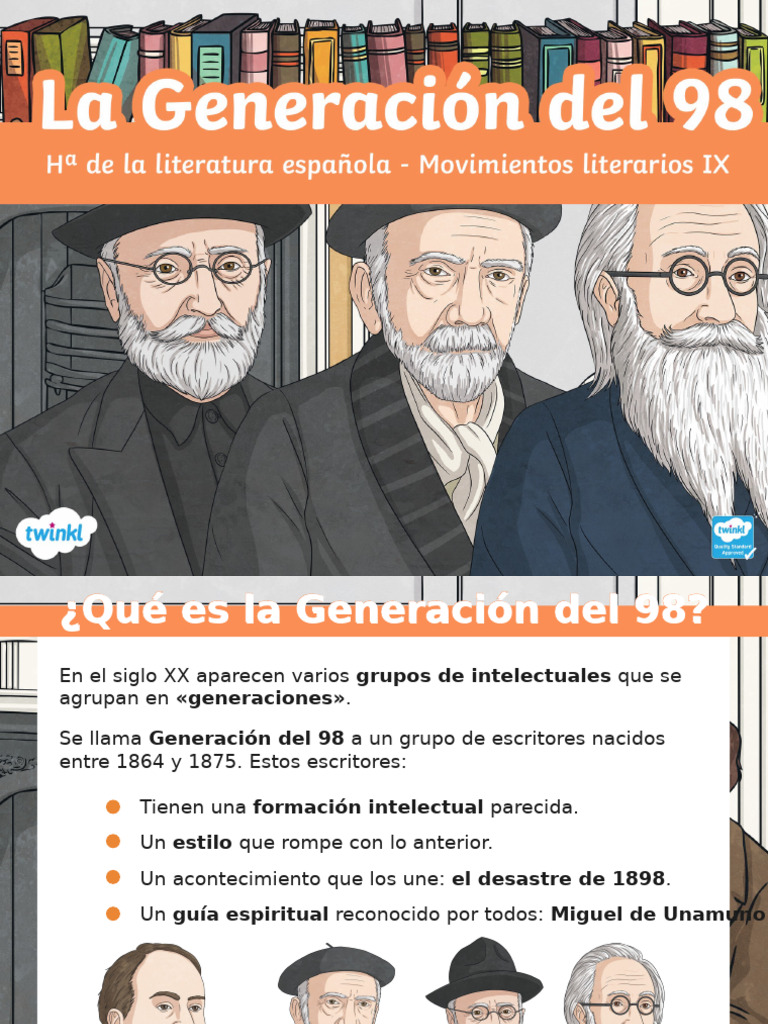 Es SL 1676281433 Presentacion La Generacion Del 98 H de La Literatura ...