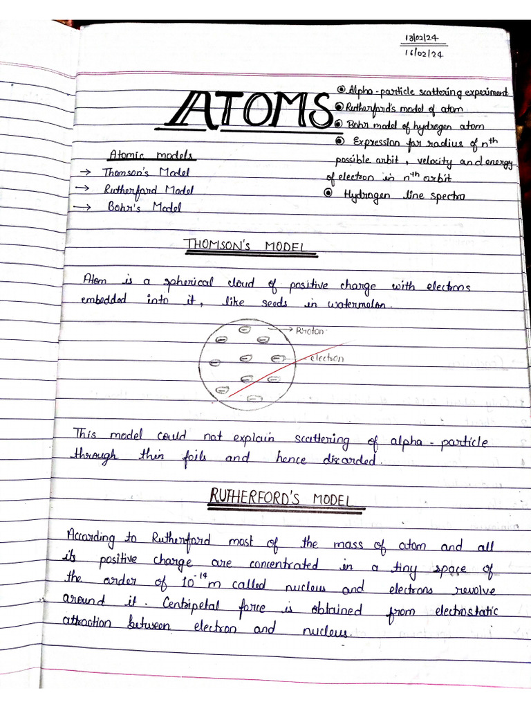 Atom (Class 12) | PDF