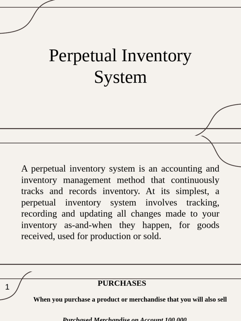 Perpetual Inventory System Report | PDF | Inventory | Cost Of Goods Sold