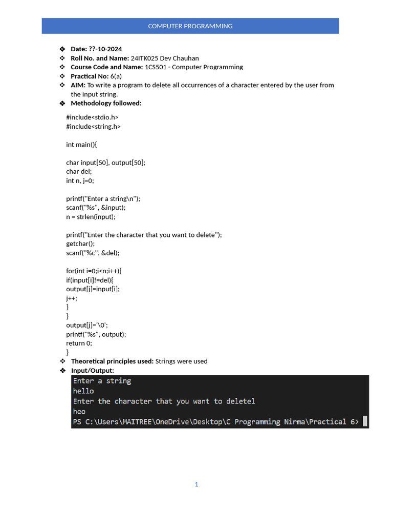 String Manipulation in C Programming | PDF