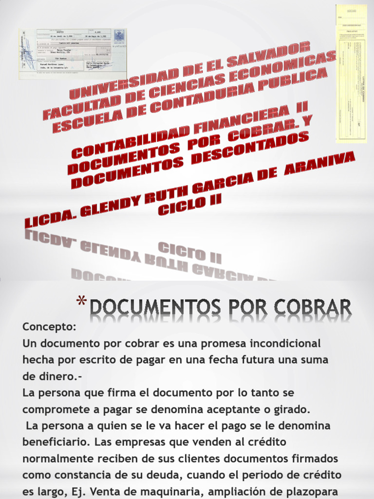 Documentos Por Cobrar | PDF | Bancos | Interés