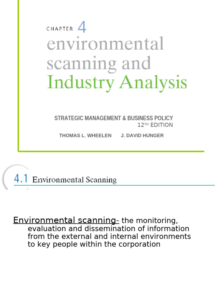 Strategic Management: Environmental Scanning | PDF | Strategic ...