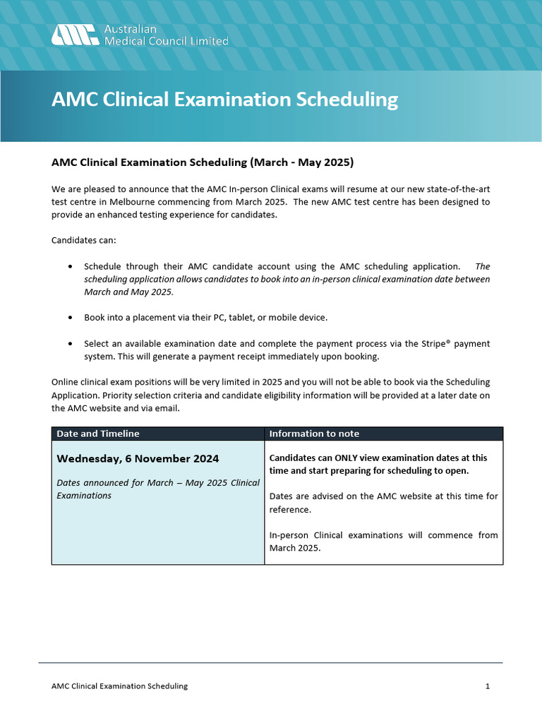 AMC Candidate Scheduling 2025 March May Timeline v2 1 | PDF