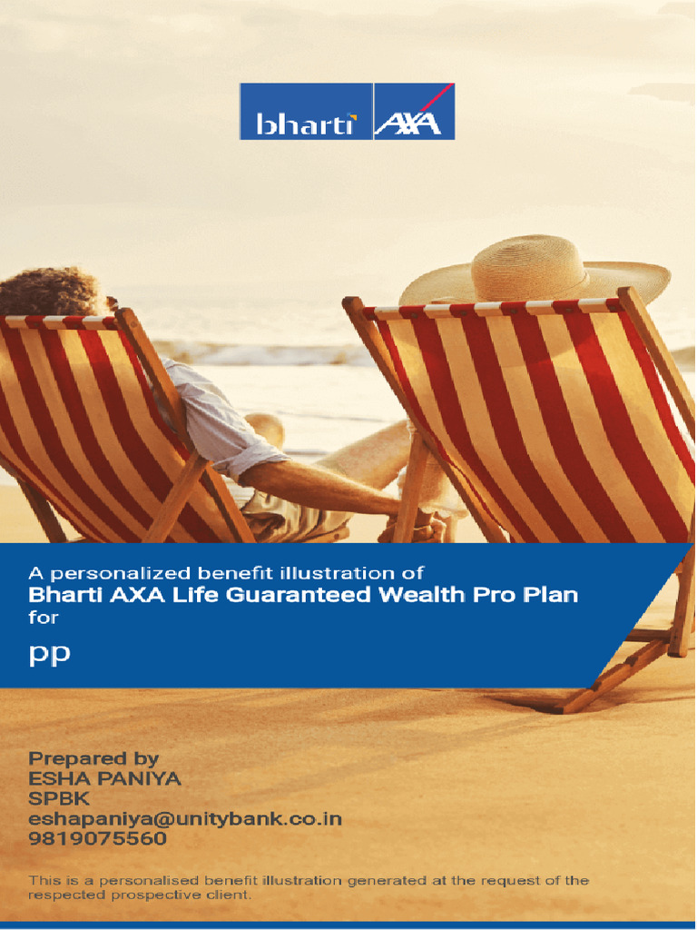 PP - Bharti AXA Life Guaranteed Wealth Pro Plan-1-8 | PDF