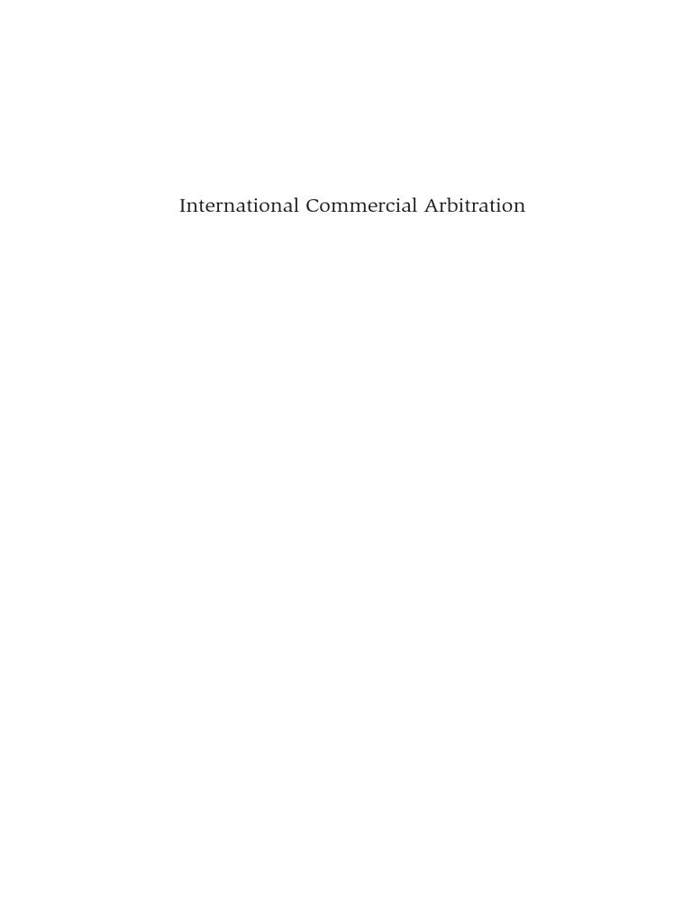 Gary Born International Commercial Arbitration | PDF | Arbitration ...
