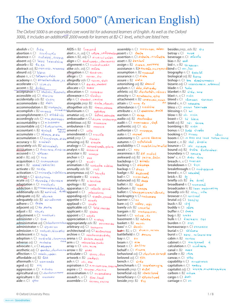 Oxford 5000 | PDF