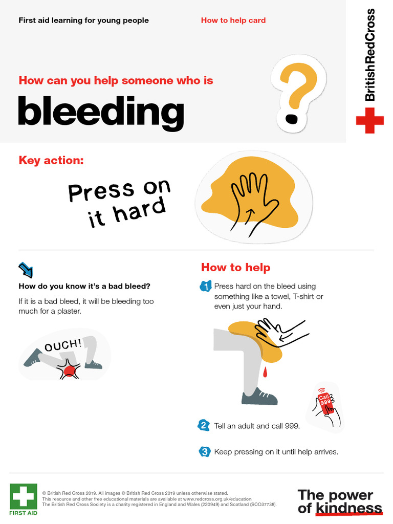 Bleeding How To Help Card - 0507 | PDF