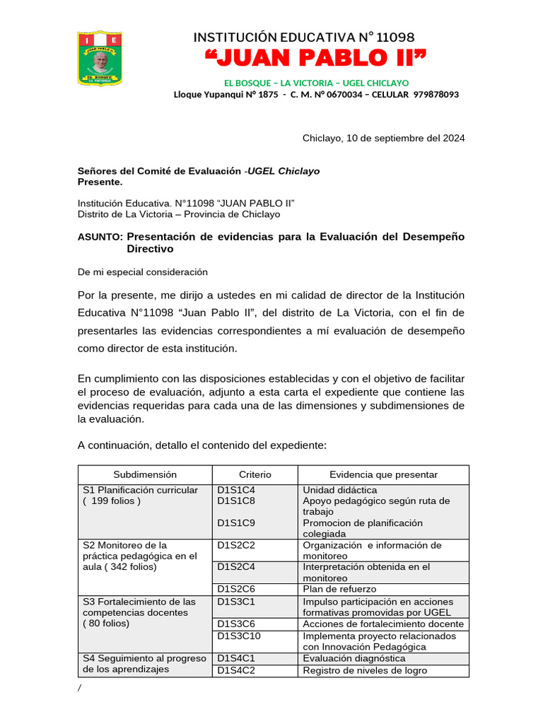 Convocatoria 11098 | PDF | Evaluación