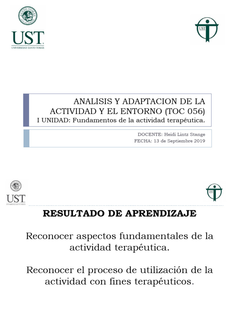 Analisis Y Adaptacion de La Actividad Y El Entorno (Toc 056) | PDF | Creatividad | Cognición