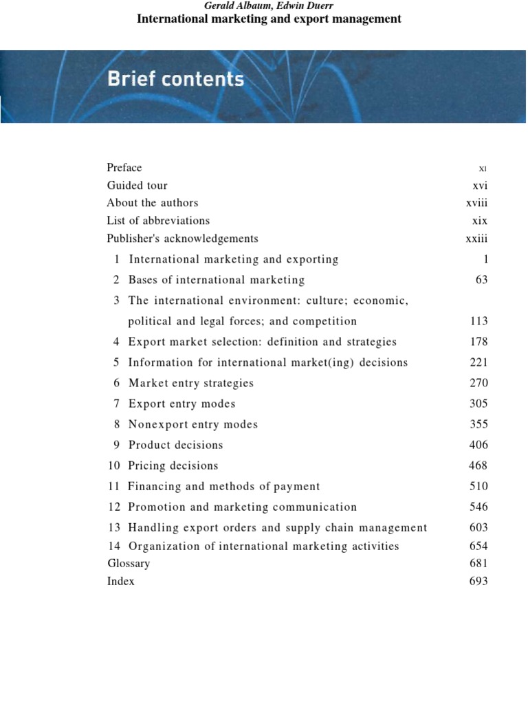 International Marketing Strategies Guide | PDF | Exports | Market ...