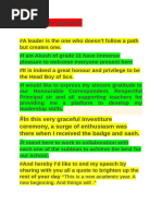 Investiture Ceremony Anchoring Script | PDF