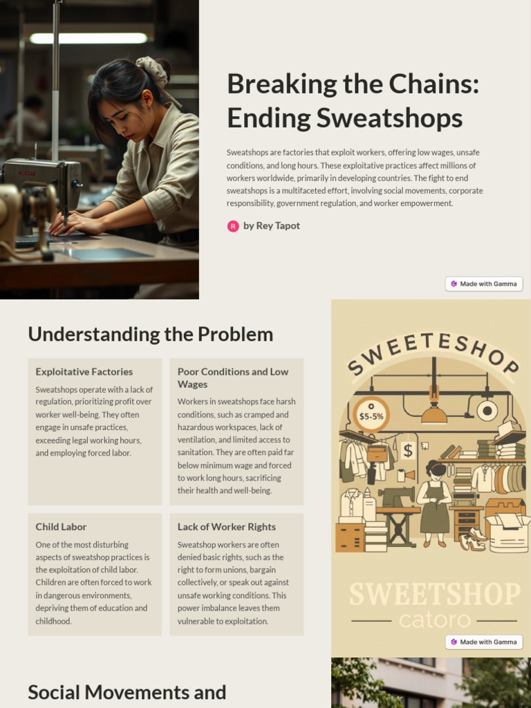 Breaking the Chains Ending Sweatshops | PDF | Sweatshop | Labor Rights