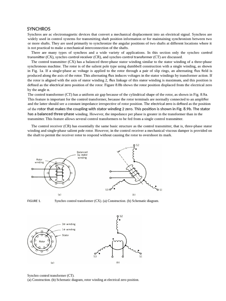 SYNCHROS Transmitter | PDF | Electrical Engineering | Electrical Components