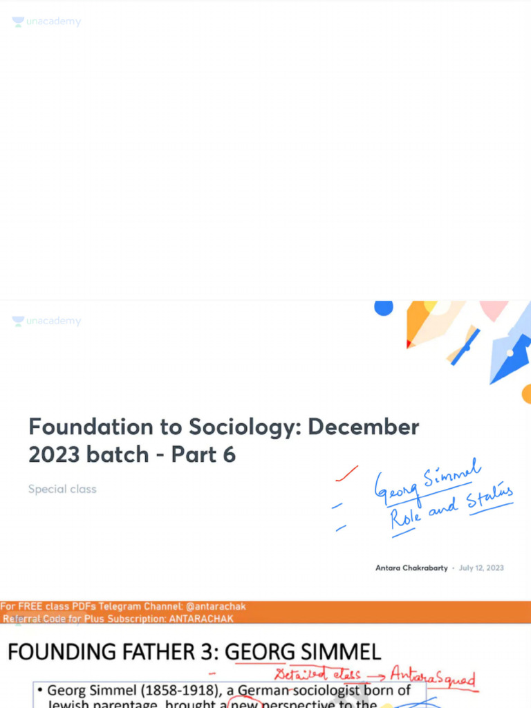 Foundation To Sociology December 2023 Batch Part 6 With Anno | PDF