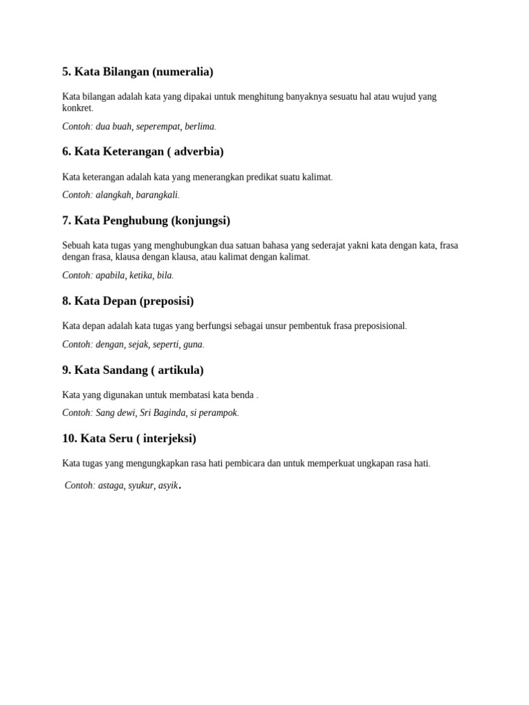 Jenis Jenis Kata Penghubung | PDF