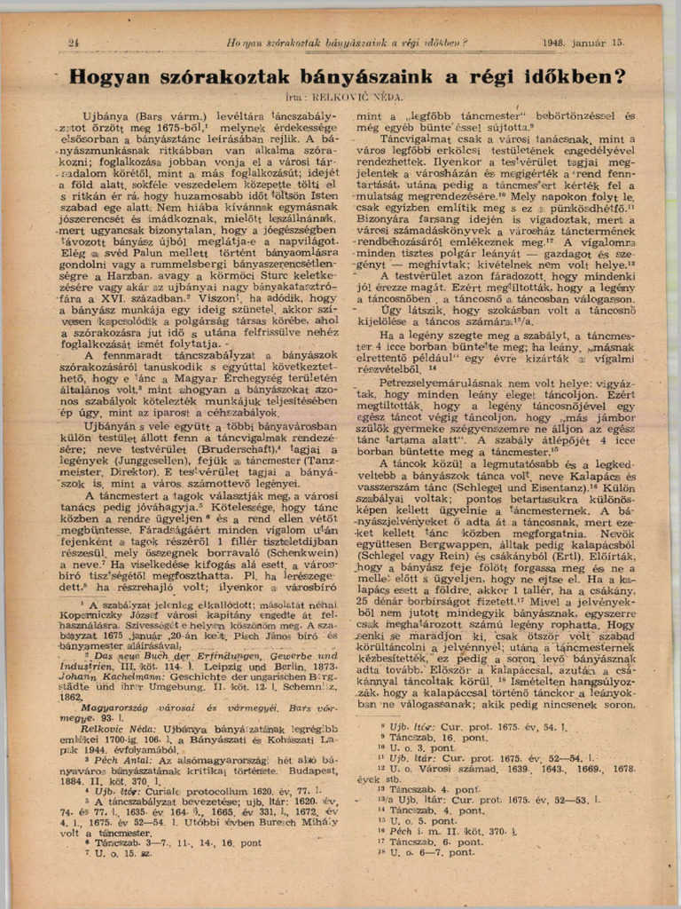 Relkovič - Néda - Hogyan Szórakoztak Bányászaink A Regi Idokben - BanyaszatiEsKohaszatiLapok - 3 ...