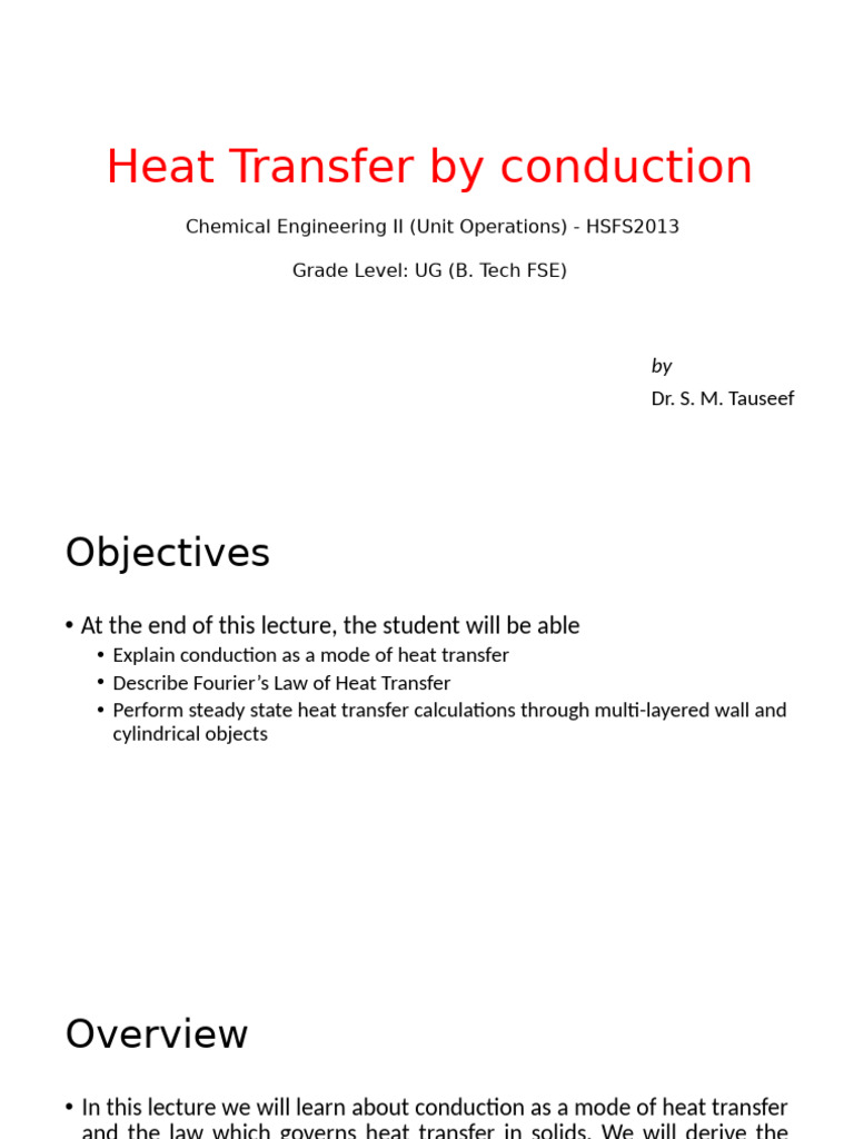Conduction and Fourier's Law Explained | PDF | Heat Transfer | Thermal ...