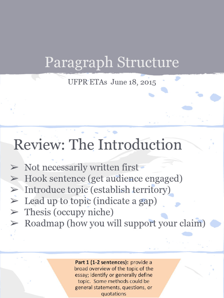 Introductions & Paragraph Structure - Student | PDF | Paragraph | Human Communication