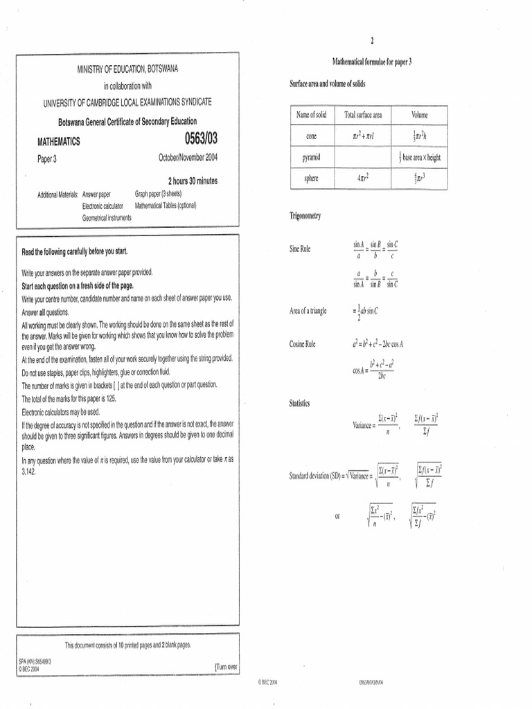 Paper 3 2004 | PDF