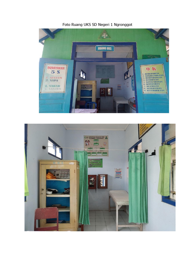 Foto Ruang UKS SD Negeri 1 Ngronggot | PDF
