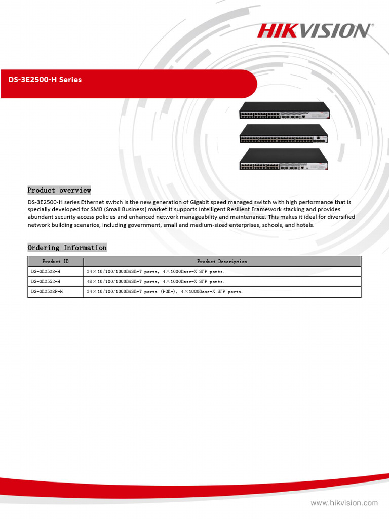 DS 3E2500 H Datasheet | PDF | I Pv6 | Computer Network