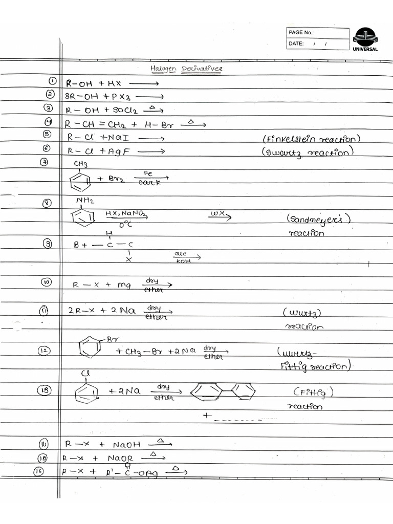 Organic Chemistry Reaction Practice | PDF