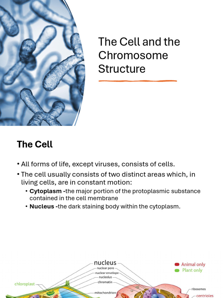 Unit 2 - The Cell and Chromosome Structure | PDF | Cell (Biology ...