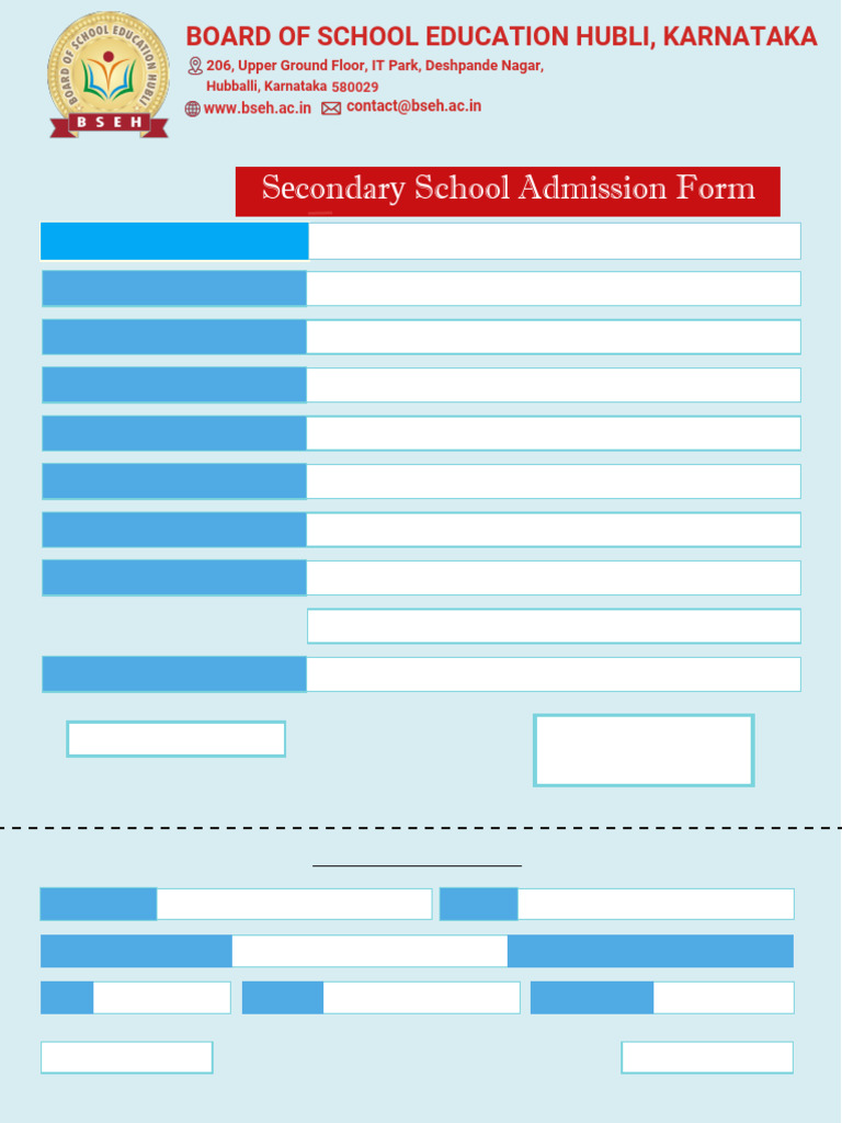 10th Admission Form | PDF