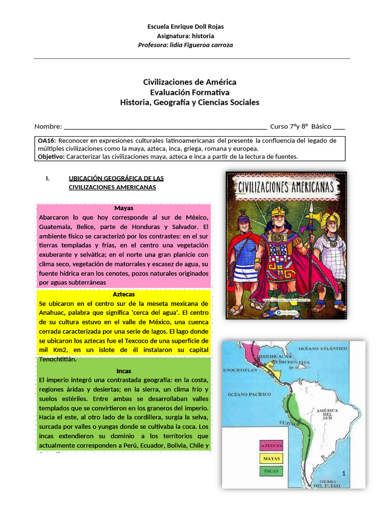Guia de Historia 7 NNNNNN Jueves | PDF | Imperio Inca | Agricultura