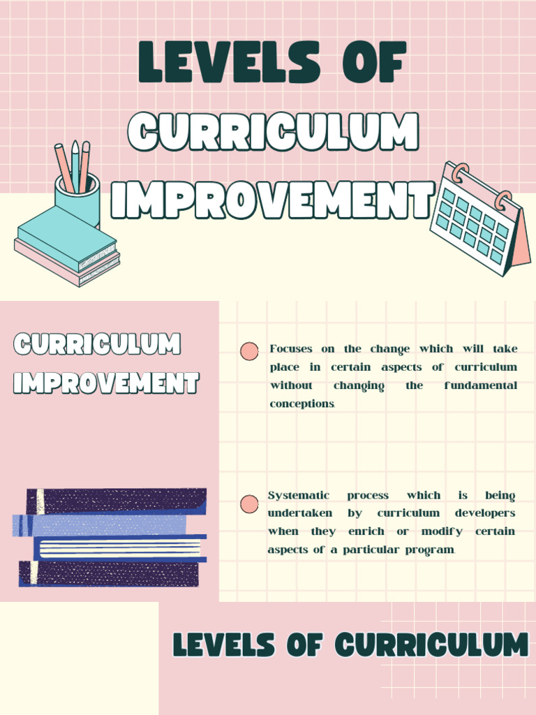 Levels of Curriculum Improvement | PDF