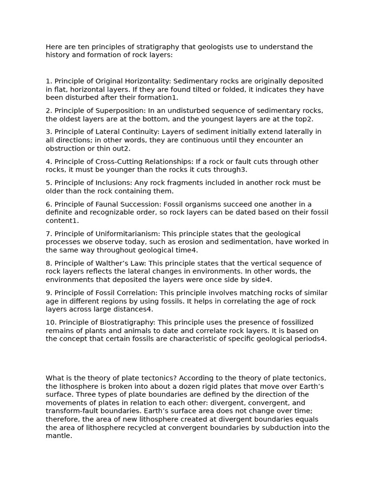 Principles | PDF | Plate Tectonics | Geology