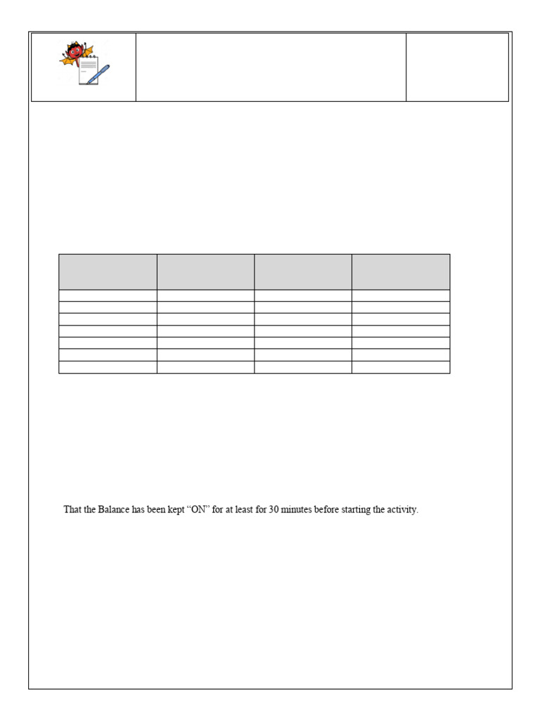 Weighing Balance Verification SOP | PDF | Weighing Scale | Weight