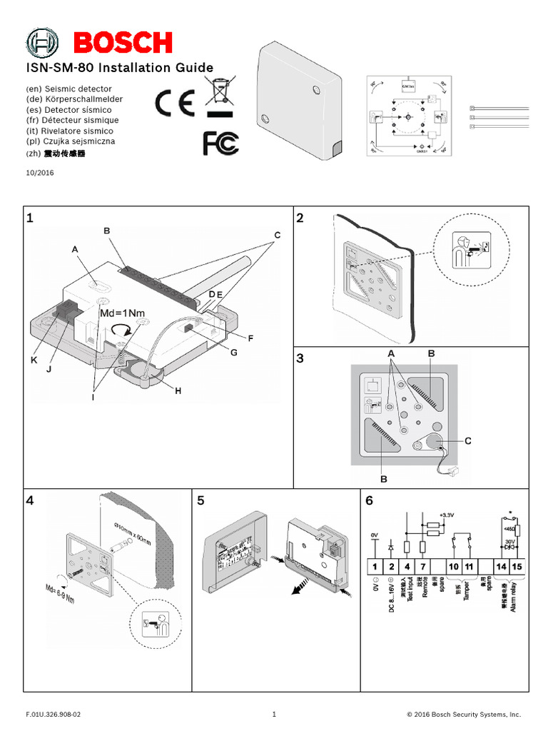 Bosch ISN-SM-80 - Installation Guide | PDF | Electrical Connector ...