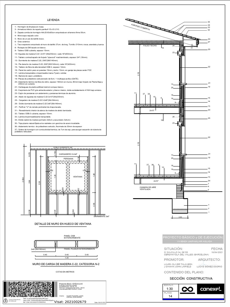 Seccion Canexel | PDF | Paneles de yeso | Ingeniería de Edificación