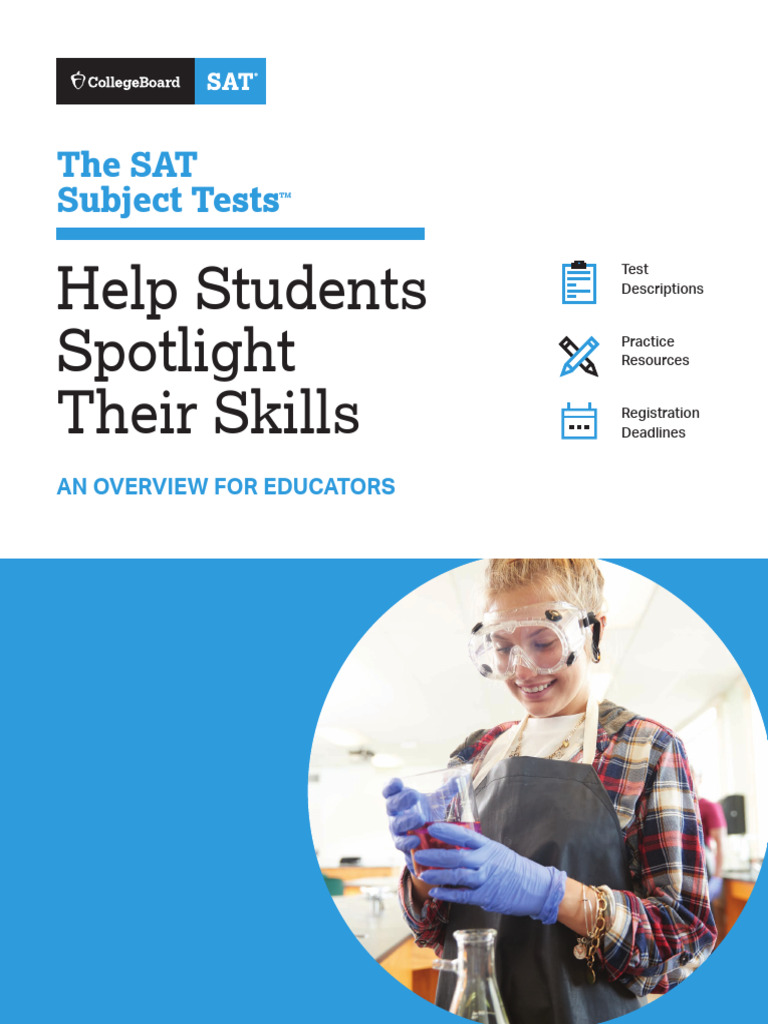Sat Subject Tests Educator Brochure | PDF | Sat | Advanced Placement