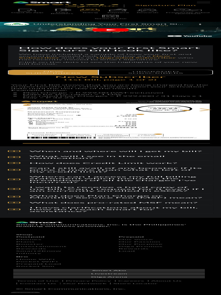 Understanding Your First Smart Bill | PDF | Prepaid Mobile Phone ...