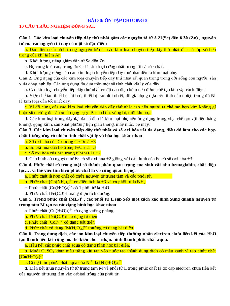 72.bai 30.on Tap Chuong 8. KNTT. Nguyen Quoc Dat | PDF