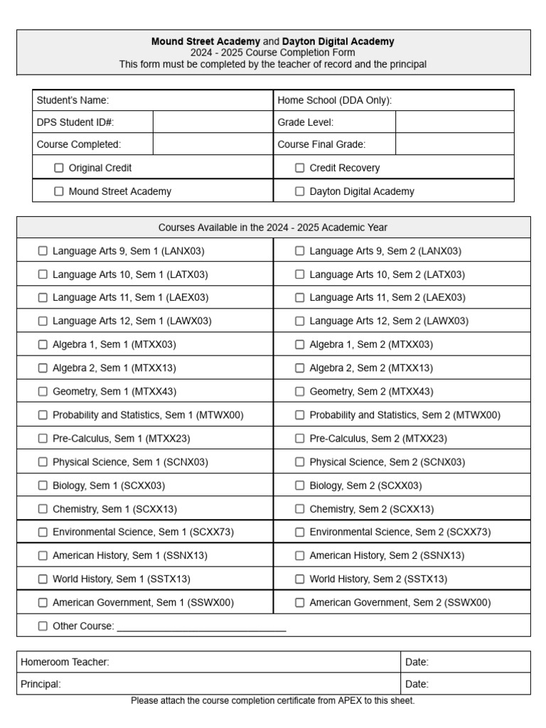 MSA - DDA Course Completion Form | PDF | Mathematics | Science