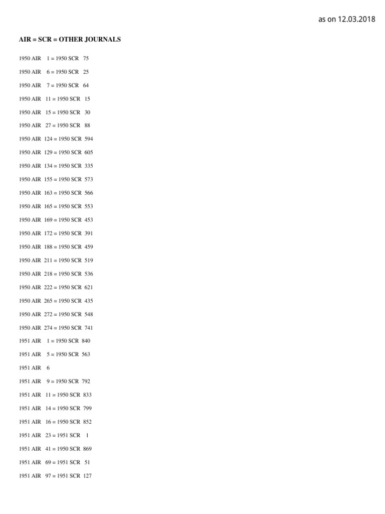 Air To SCR Table | PDF