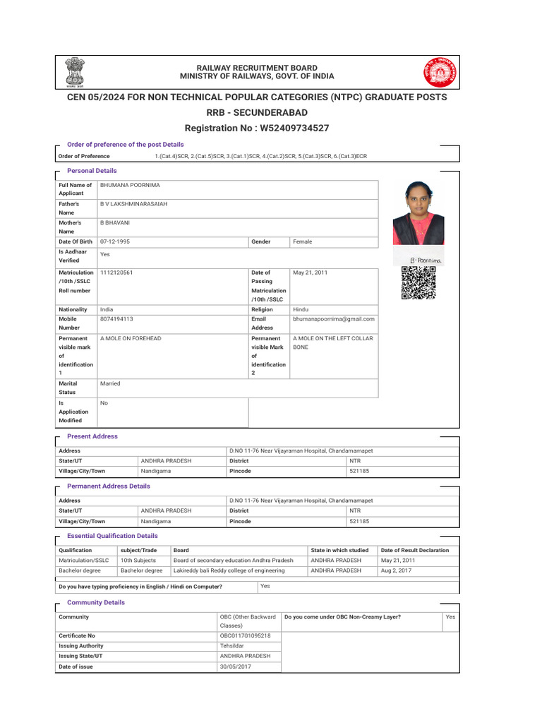 Rrb Ntpc Graduate Level | PDF