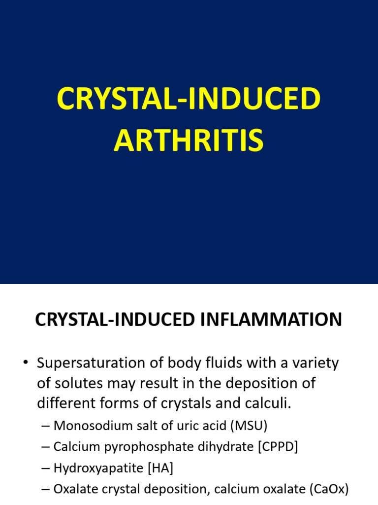 Crystal-Induced Arthritis 97 | PDF | Gout | Arthritis
